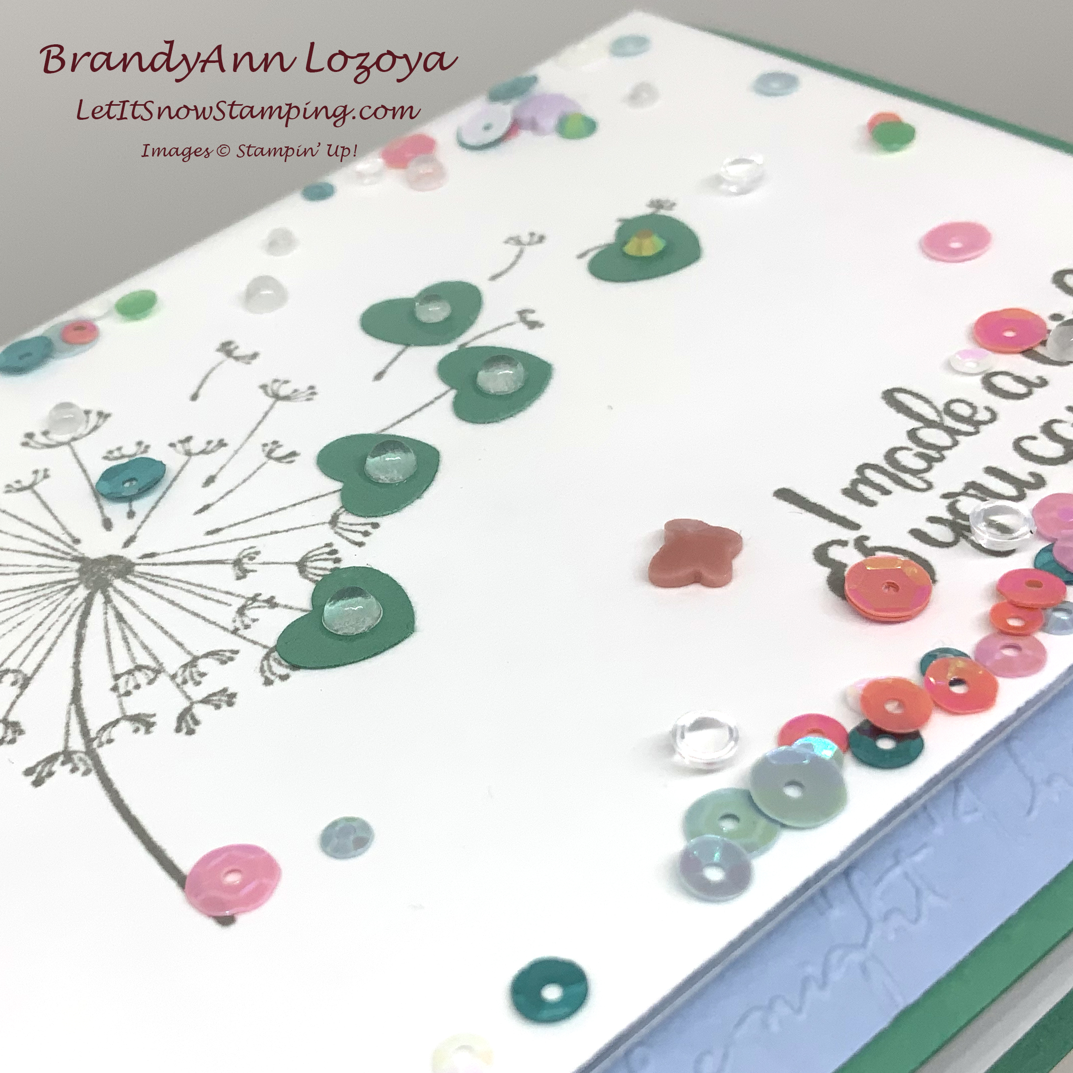 Dandelion Wishes Project #5 – Let It Snow Stamping