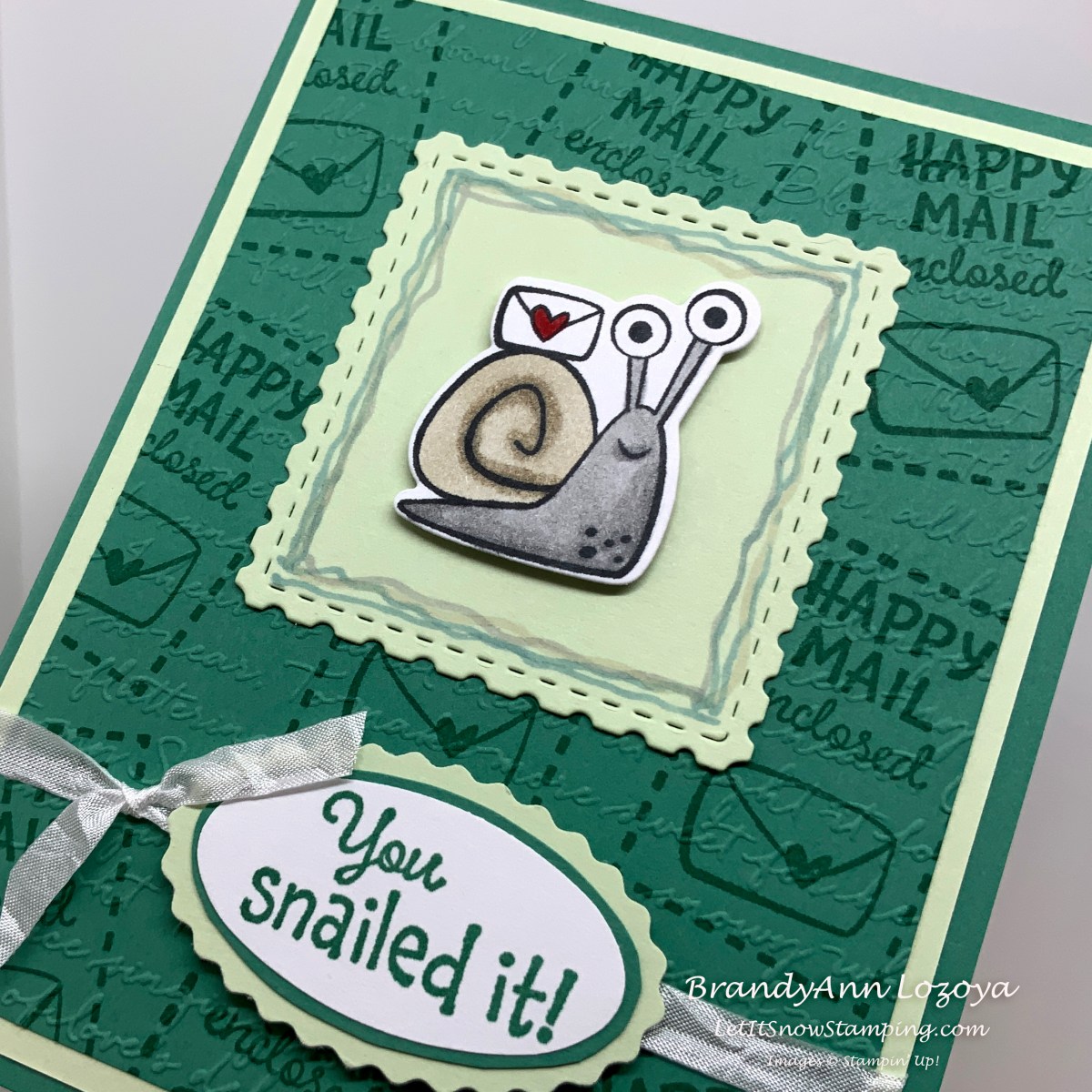 Snailed It Week – Project 1 – Let It Snow Stamping