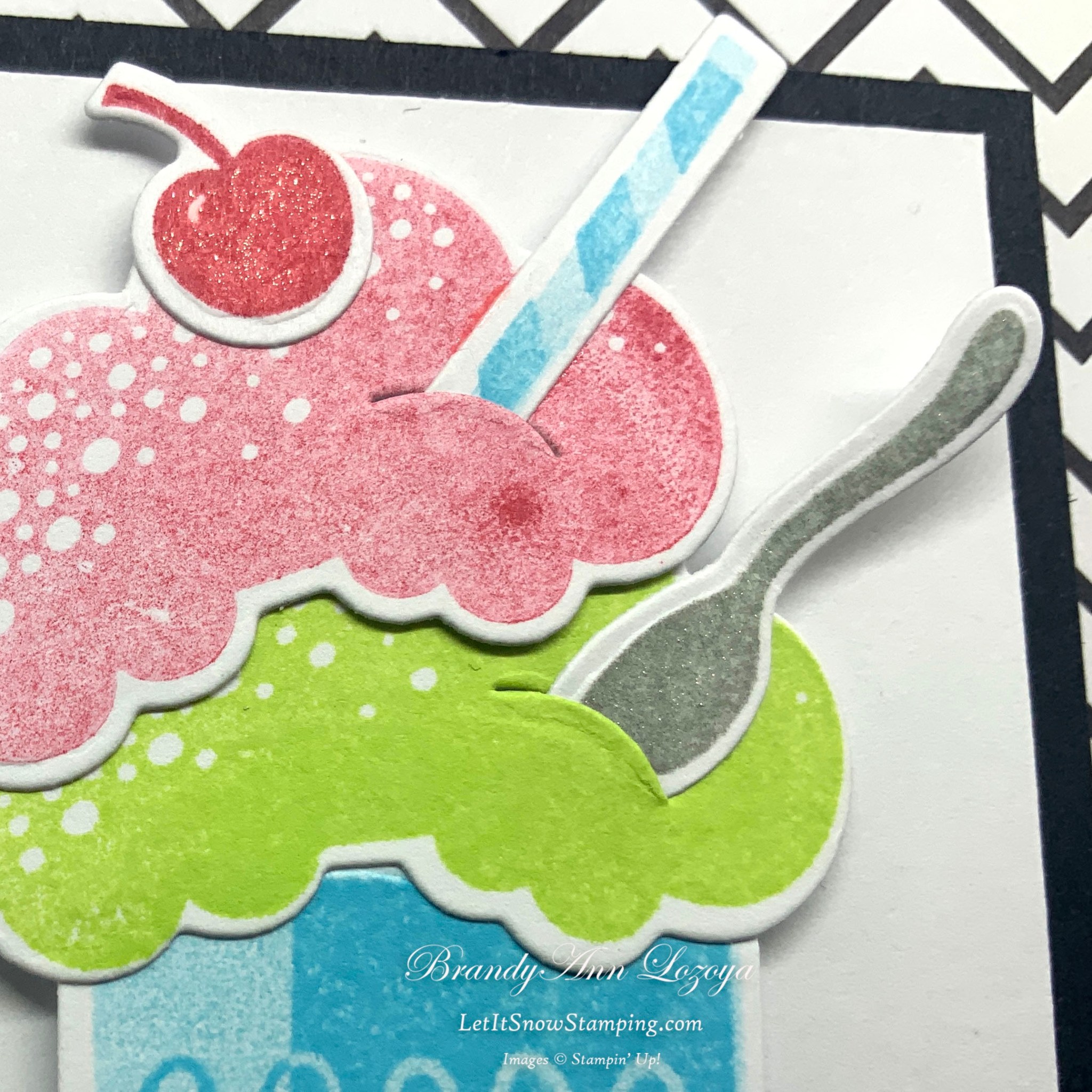 Share A Milkshake – Project 3 – Let It Snow Stamping